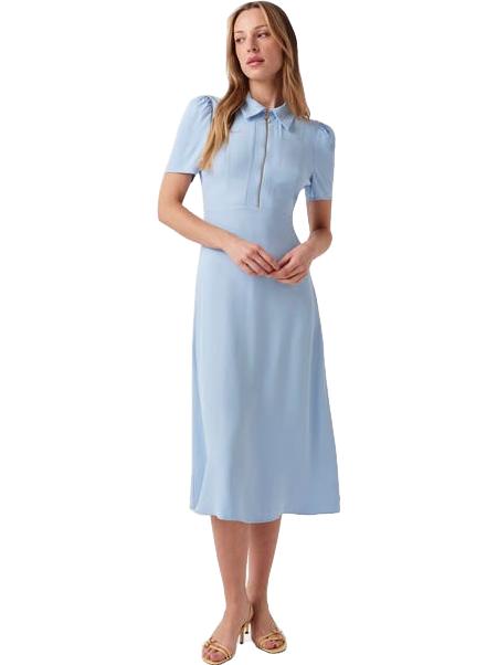 GHOST LONDON Ghost London Haisley Collared Zip Front Midi Dress
